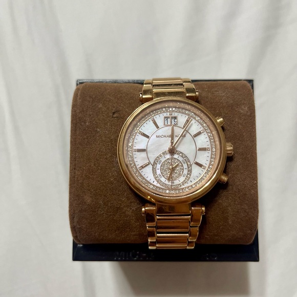 Michael Kors | Accessories | Authentic Michael Kors Rose Gold Womens ...